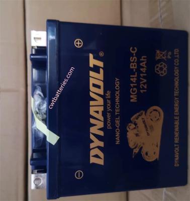 China DYNAVOLT MG14L-BS-C BATTERY 12V 14Ah AGM GEL Lead Acid Battery for Motorcycle New Original for sale