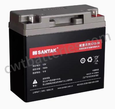 Cina Santak C12-18 Castello sigillato piombo acido UPS batterie 12V 18Ah OEM in vendita