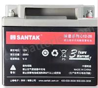 Quality Rechargeable Castle Lead Acid UPS Battery Santak C12-26 12V 26Ah Non Spillable for sale