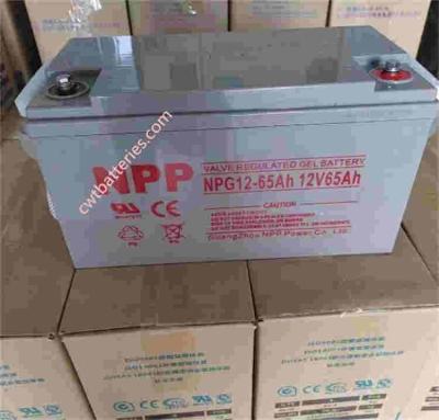 China NPG12-65Ah Solar Stationary Vrla Valve Regulated Lead Acid Batteries For Storage Power Wind System for sale