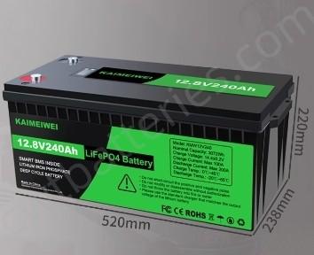 China 12.8V 240Ah Deep Cycle Lithium Lifepo4 RV Batteries DC Pack For Household Energy Storage Solar System for sale