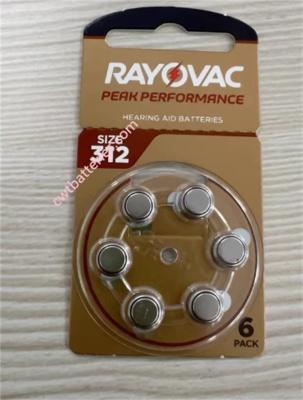 Cina RAYOVAC PR41 A312 1.45V Zinc Air Battery 60PCS / 10 Carte per apparecchi acustici ITC RIC in vendita