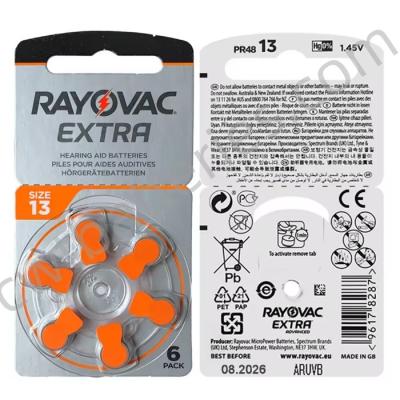 Cina RAYOVAC PR48 A13 Extra Zinc Air Battery 1.45V per apparecchi acustici BTE CIC RIC OE in vendita
