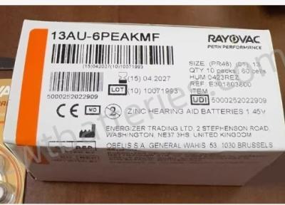 Cina RAYOVAC PR48 A13 Extra Zinc Air Battery 1.45V per apparecchi acustici BTE CIC RIC OE in vendita