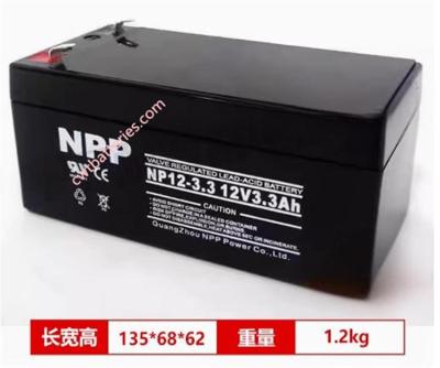 Cina NP12-3.3 12V 3.3Ah Vrla Batteria Batteria senza manutenzione Nuovo magazzino di energia originale in vendita