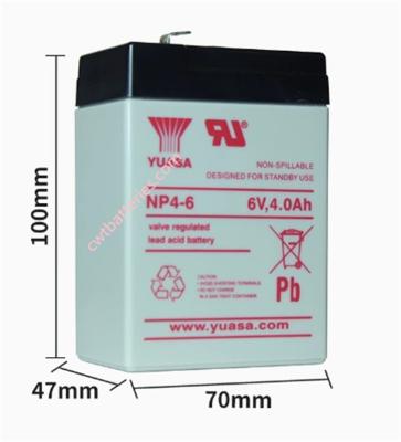 Cina YUASA NP4-6 6V 4AH Batteria UPS Piombo-Acido Sigillata Nuova Originale Per UPS in vendita