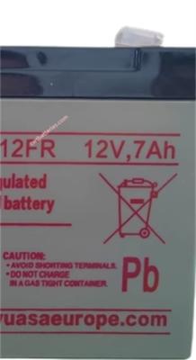 Cina YUASA NP7-12FR 12V 7.0AH UPS Battery Valve Regulated Sealed Lead Acid Battery per UPS, illuminazione di emergenza e sistemi di alimentazione. in vendita