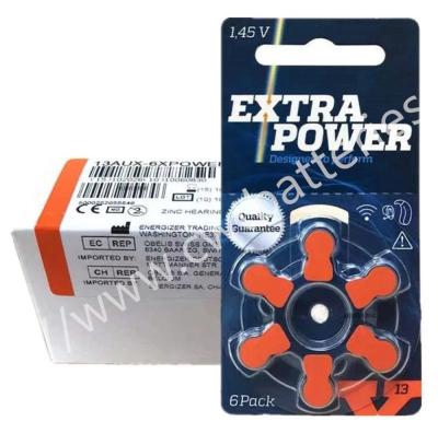 Cina Pile nuove originali EXTRAPOWER A13 1.45V 310mAh per apparecchi acustici, zinco-aria, innocue in vendita