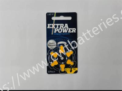 Cina EXTRAPOWER A10 1.45V Batteria acustica a zinco a aria Batterie a bottone Black Label Piccola batteria, 6 pezzi/pacchetto in vendita