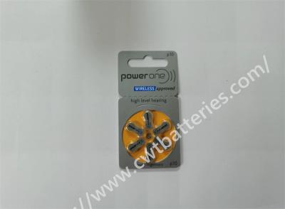 China Powerone P10 1.45V Hearing Zinc Air Battery Harmless Batteries Small Button Battery for sale