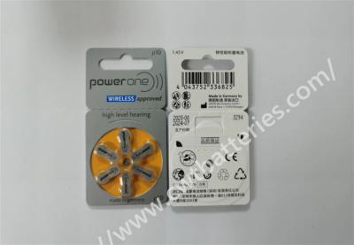 China Powerone P10 1.45V Hearing Zinc Air Battery Harmless Batteries Small Button Battery for sale