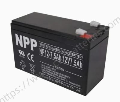 China 12V 7.5Ah Valve Regulated Lead-Acid Battery NP12-7.5 AGM Maintenance-free for Razor Scooter Solar System for sale