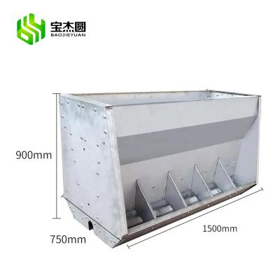 China Double Side Stainless Steel Feeder for Fattening Pig Automatic Hog Sow Piglet Feeder Trough for Pig Cage Equipment for sale