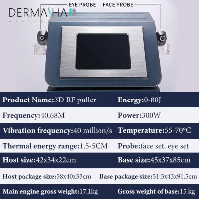 Cina 40.68M Radio Frequency Facial Beauty Instrument 3D RF Lifting Shaping Skin Anti Wrinkle in vendita