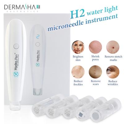 Cina H2 Face Skin Tightening Derma Pen Home Skin Rejuvenation Device Microneedling Pen Wireless in vendita
