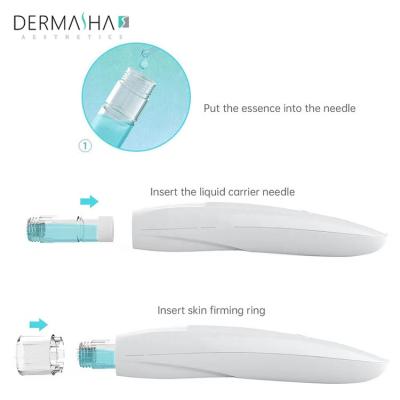 Cina H2 Face Skin Tightening Derma Pen Home Skin Rejuvenation Device Microneedling Pen Wireless in vendita