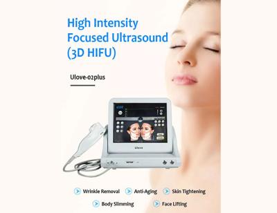China Single Handle 4Mhz HIFU Beauty Machine 5 Cartridges Ultraform For Face for sale