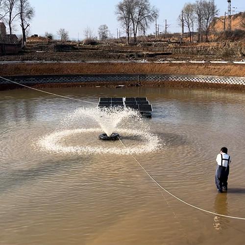 Quality Impeller Type Solar Powered Surface Aerator Erosion Resistant For Fish Farming for sale
