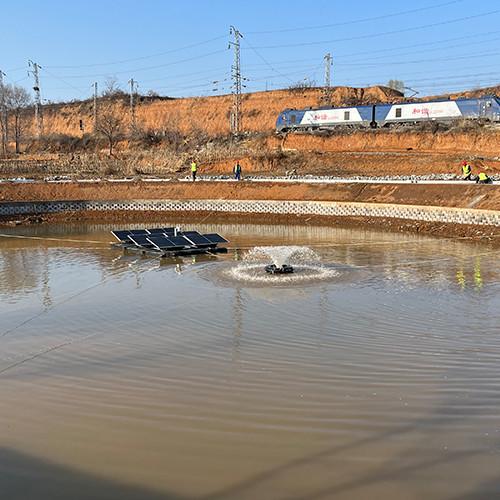 Quality Impeller Type Solar Powered Surface Aerator Erosion Resistant For Fish Farming for sale