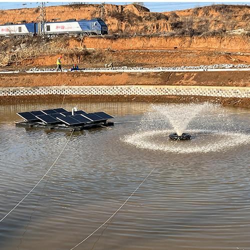 Quality Impeller Type Solar Powered Surface Aerator Erosion Resistant For Fish Farming for sale