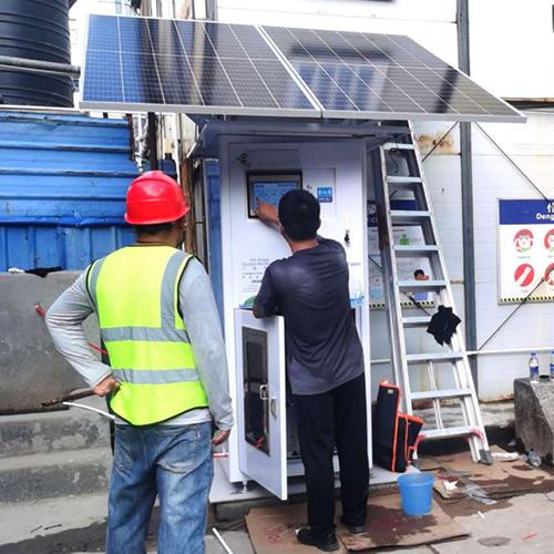 Quality Self Service Solar Powered Water Dispenser Coin Operated With RO Reverse Osmosis for sale