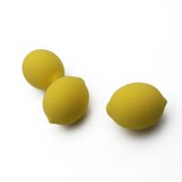 China 3pcs Texture Lemon Shape Cosmetic Sponge Puff Set for sale
