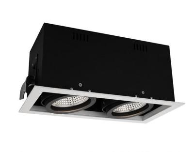China Trim Aluminum LED Recessed Downlight 2 * 20w COB Chip With Square Iron Box for sale