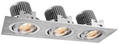China 7W * 3 LED Recessed Lighting Adjustable for Shopping Malls 2700 - 3000K IP20 for sale