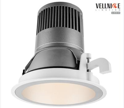China Narrow Trim 45W COB LED Recessed Down Lighting White / Silver Dia.186 x H120mm for sale