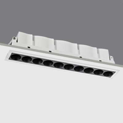 China 10 Heads Cree XPE LED 21W Recessed Die-casting Linear Downlight for sale
