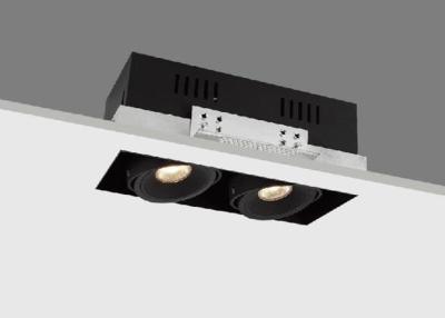 China 14W 37V COB LED Squera Trimless Adjustable Recessed Down Light Double Head Recessed Downlight for sale