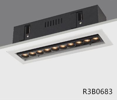 China Delicate Innovative Adjustable LED Recessed Downlight 21W Linear Wall Washer 10 Heads for sale