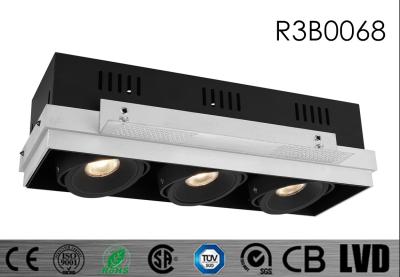 China Warm White Square Home DimLed Downlights Triple Head 21w Cut Out 301 * 104mm for sale