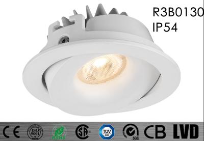 Cina 7W 30deg hotel di alluminio bianco caldo ribaltabile regolabile Downlights della PANNOCCHIA IP54 di bianco 3000K piccolo Dia92*H35mm Dimmable 180mA in vendita