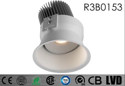 Cina disposizione esile rotonda 2700-3000K IP20 300mA 15/25/36/60degs LED messo ribaltabile di alluminio bianco Downlights di 11W Dia90*H103MM in vendita