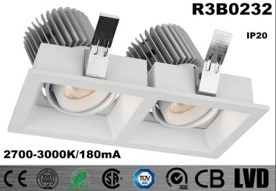 China Adjustable 25 Deg Tilt Interior 3000K Aluminum LED Recessed Lighting High CRI 90 for sale