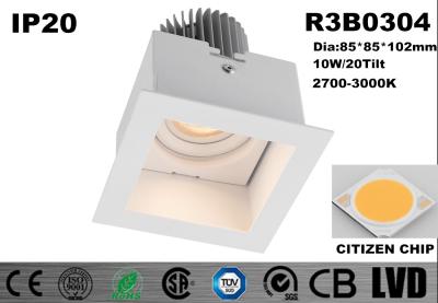 Cina Rendimento elevato principale commerciale IP20 impermeabile di Downlights della PANNOCCHIA bianca calda quadrata in vendita