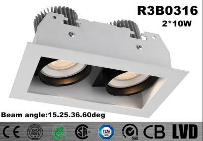 China Long Lifespan 50000 Hours LED Recessed Downlight Square Shape Warm White 3000K for sale