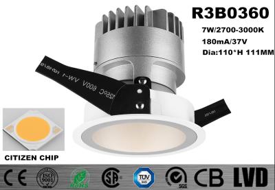 Cina PANNOCCHIA esile rotonda di fusione sotto pressione Downlights 7W 2700K - 3000K della disposizione LED del dissipatore di calore di alluminio in vendita