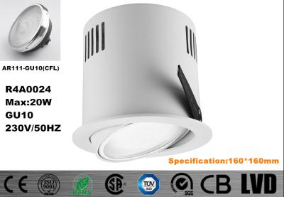 Cina L'alluminio regolabile rotondo LED di Downlight messo LED AR111 GU10 giù si accende in vendita