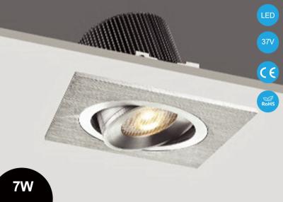 China Adjustable 7W COB LED Recessed Spot Downlight Housing Fixture CE RoHs 2700~3000K 37V for sale