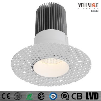 China Trimless Round Shape LED Recessed Downlight 15W Deep Inside Antiglared Function Dia 136mmxH130mm for sale