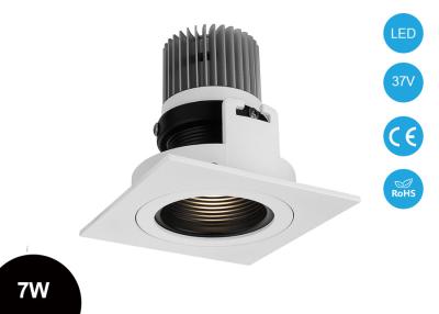 China Anti Glare Design 7W Square CITIZEN COB LED Recessed Downlight 300K 37V CE RoHs for sale
