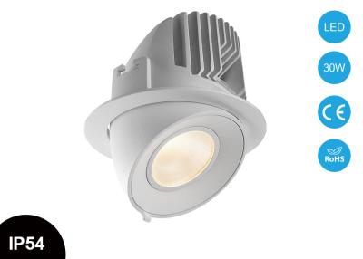 China IP54 30W Adjustable Ceiling Recessed Dimmable COB Gimbal Led Downlight Wall Washer for sale