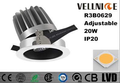 China Adjustable High CRI Aluminum 20W 3000K COB Tiltable Cut Out 110mm LED Downlight/R3B0629 for sale