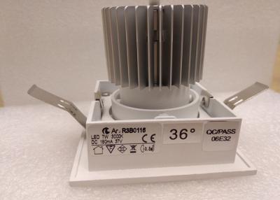 China Square 7W 2700K LED Recessed Ceiling Downlight With Tiltable 25deg for sale