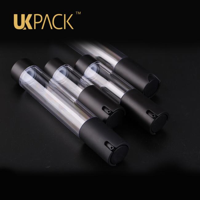 Small empty High quality new design Airless AS Cosmetic bottle,black airless pump bottle