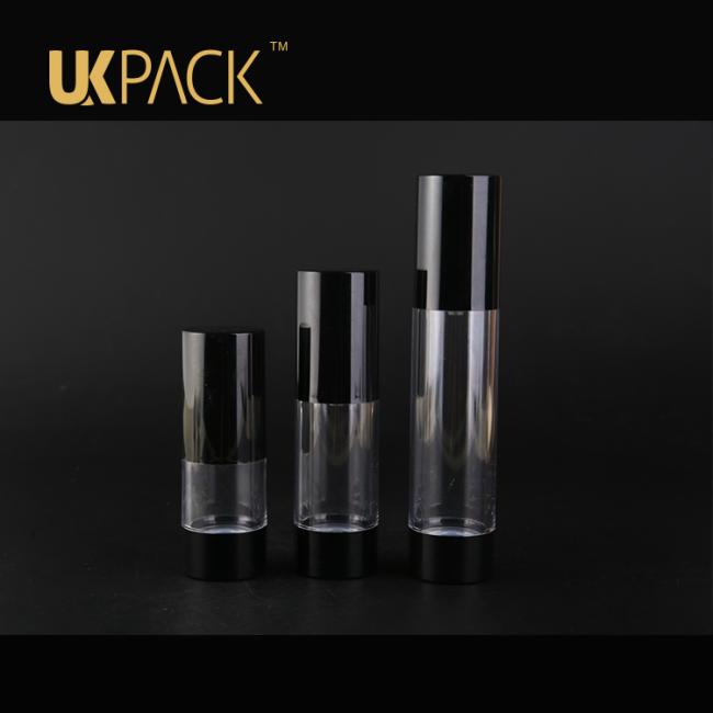 Factory price High quality airless 50ml AS Cosmetic bottle,black airless bottle