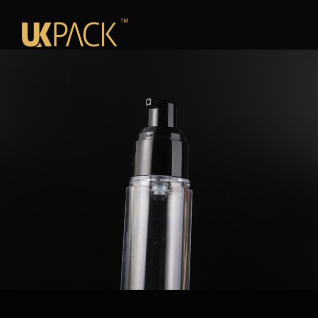 Factory price High quality airless 50ml AS Cosmetic bottle,black airless bottle