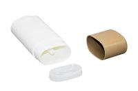 China 1.3oz PP Plastic Oval Deodorant Stick Container With Flat Top Cap 40g for sale